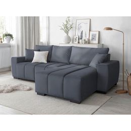Home Affaire Ecksofa &raquo;L-Form Bello&laquo; mit Bettfunktion, Bettkasten, Frei im Raum stellbar und Federkern 100% Polyester