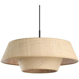 Eglo H&auml;ngeleuchte &raquo;Marford H&auml;ngelampe, Pendelleuchte Boho Japanisch, Esszimmerlampe, E27&laquo; E27 1 Stk. H&auml;ngeleuchte - H110 x &Oslash;50 cm - schwarz - 1X60W 