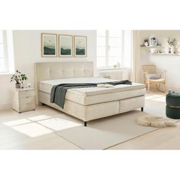 Jockenh&ouml;fer Boxspringbett &raquo;Capello, 7-Zonen-TTFK-Matratze&laquo; KS-Topper, 160x200 cm oder 180x200 cm, verschiedene H&auml;rtegrade w&auml;hlbar Bezug Bett: Flachgewebe (100% 
