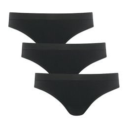 Jockey Damen Tanga &raquo;Seamfree Core&laquo; 3er Pack, leichter luftiger Stretch, atmungsaktiv schwarz M