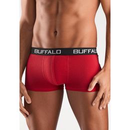 Buffalo Herren Hipster Packung, 4 Stk. knapp sitzende Boxershorts mit Kontrastbund aus Baumwollmischung bunt S, 4 Stk.