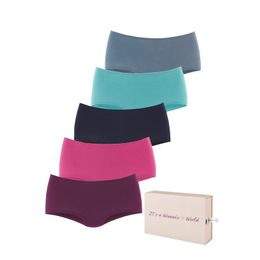 Lascana Damen Lascana Panty 5er-Pack, aus Baumwolle, mit sch&ouml;ner Aufbewahrungsbox bunt 32/34