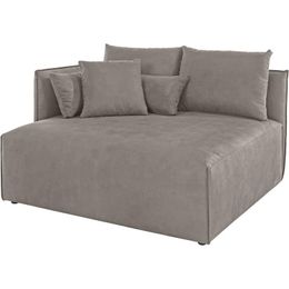 OTTO home Ottomane &raquo;N&ouml;re&laquo; kurzes Lounge-Modul - zum Zusammenstellen, Breite 138 cm, Tiefe 128 cm grau 100% Polyester