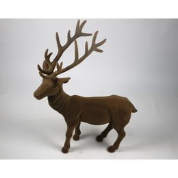 AM Design Weihnachtsfigur &raquo;Rentier stehend mit samtweichem Flock&laquo; aus Kunststoff, H&ouml;he 76 cm, in verschiedenen Farben Kunststoff