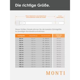 MONTI Herren MONTI Lederg&uuml;rtel &raquo;TUSTON&laquo; elegant, langlebig, gl&auml;nzend braun