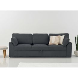 Home Affaire 3-Sitzer &raquo;Citry&laquo; Breite 233 cm, Chenille, mit Bettfunktion, Liegefl&auml;che 144x190 cm grau 100% polyester
