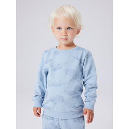 name it Jungen Sweatshirt &raquo;NMMVARON f&uuml;r Jungen mit Alloverprint und Rippb&uuml;ndchen&laquo;, bedruckt, casual, regular fit, Baumwolle, Rundhals 122/128