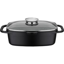 GSW Topf-Set &raquo;Gourmet Granit&laquo; Set, 3 Pfannen, 1 Br&auml;ter, 1 Multi-Wok, 1 Kochzange, 1 Pfannenwender, 7 Stk. tlg. Aluminiumguss schwarz