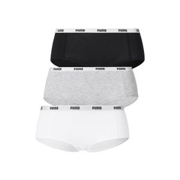 Puma Damen Puma Panty Packung, 3er-Pack, mit Logobund schwarz L