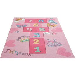 the carpet Teppich &raquo;Happy Life&laquo; rechteckig 4 mm H&ouml;he Life Kinderzimmer Teppich Spielteppich pflegeleicht pink Polyester