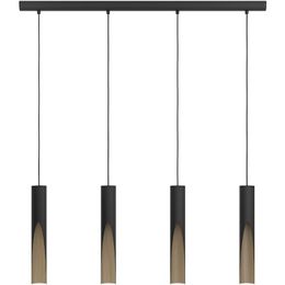 Eglo H&auml;ngeleuchte &raquo;BARBOTTO Pendellampe - Stahl, Holz - GU10 - 4X4,5W - IP20&laquo; GU10 1 Stk. H&auml;ngelampe, Deckenlampe, Wohnzimmer, Esszimmer, L92,5 x B6 x