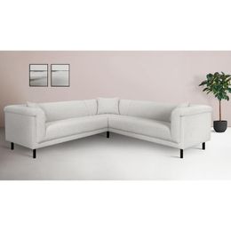 Home Affaire Ecksofa &raquo;AGNIA L-Form B/T/H: 244/244/71 cm&laquo; incl. Zierkissen, gleichschenklig, auch in Cord beige 100% Polyester