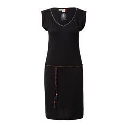 Ragwear Kleid 'SLAVKA' Damen Gr&ouml;&szlig;e 36 braun / schwarz / wei&szlig; Winterkleid
