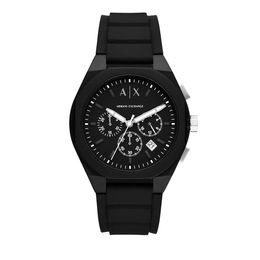 Armani Exchange Uhren - Armani Exchange Chronograph Black Silicone Watch - Gr. unisize - in Schwarz - f&uuml;r Damen