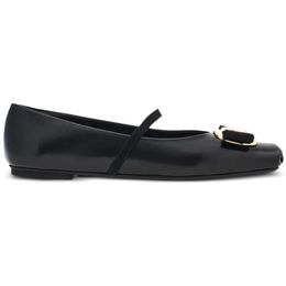 Salvatore Ferragamo Ballerinas - Flat Shoes Black - Gr. US_8 - in Schwarz - f&uuml;r Damen
