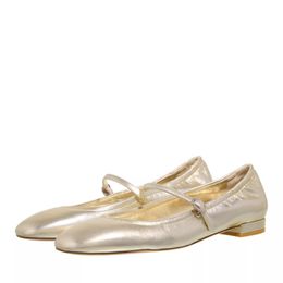 Stuart Weitzman Loafer - Claris Ballet Flat - Gr. 37 (EU) - in Gold - f&uuml;r Damen
