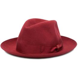 Borsalino Caps & M&uuml;tzen - Hats Bordeaux - Gr. 58 - in Rot - f&uuml;r Damen