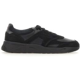 Santoni Low-Top Sneaker - Sneakers aus Veloursleder - Gr. 43,5 (EU) - in Schwarz - f&uuml;r Damen