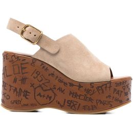 Chlo&eacute; Chlo&eacute; Sandalen - Sandals Beige - Gr. 38 (EU) - in Beige - f&uuml;r Damen
