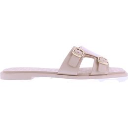 Santoni Slipper & Pantoletten - Dames Santoni Slipper Sandal - Gr. 38 (EU) - in Beige - f&uuml;r Damen