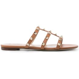Valentino Garavani Sandalen - Sandals Leather Brown - Gr. 39 (EU) - in Braun - f&uuml;r Damen