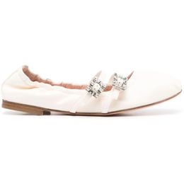 Roger Vivier Ballerinas - Flat Shoes White - Gr. 36 (EU) - in Wei&szlig; - f&uuml;r Damen