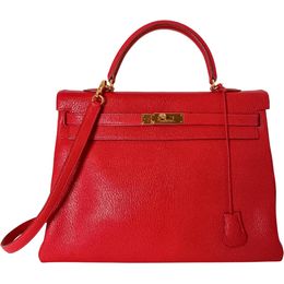 Herm&egrave;s Herm&egrave;s Hobo Bags - Hermes Vintage Che?vre Mysore Retourne 35 Kelly Ba - Gr. unisize - in Rot - f&uuml;r Damen