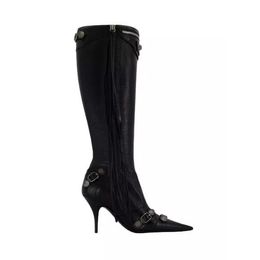Balenciaga Stiefel - Cagole H90 Boots - Leather - Black - Gr. 37 (EU) - in Schwarz - f&uuml;r Damen