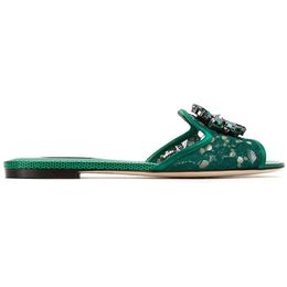 Dolce & Gabbana Dolce&Gabbana Sandalen - Sandals Green - Gr. 35 (EU) - in Gr&uuml;n - f&uuml;r Damen