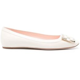 Roger Vivier Ballerinas - Flat Shoes White - Gr. 40 (EU) - in Wei&szlig; - f&uuml;r Damen