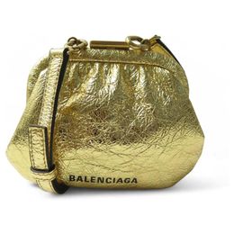 Balenciaga Crossbody Bags - NEUE Balenciaga 618915 GOLD LEATHER CLUTCH-TASCHE - Gr. unisize - in Gold - f&uuml;r Damen