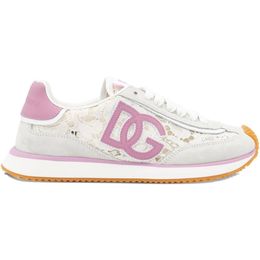 Dolce & Gabbana Dolce&Gabbana Low-Top Sneaker - Sneakers Pink - Gr. 37,5 (EU) - in Gold - f&uuml;r Damen