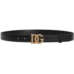 Dolce & Gabbana Dolce&Gabbana G&uuml;rtel - Belts Black - Gr. 75 - in Schwarz - f&uuml;r Damen