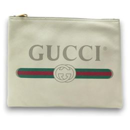 Gucci Clutches - NEUE Gucci DRUCKTASCHE 500981 AUS BEIGE LEDER - Gr. unisize - in Beige - f&uuml;r Damen