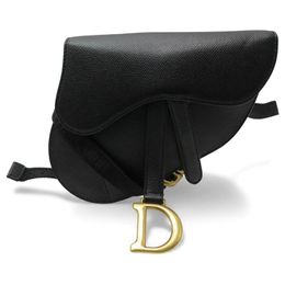 Christian Dior Clutches - HANDTASCHE CHRISTIAN Dior POCHETTE G&Atilde;&oelig;RTEL SADDLE - Gr. unisize - in Schwarz - f&uuml;r Damen