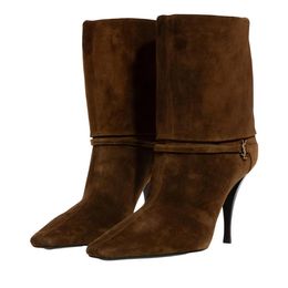 SAINT LAURENT Stiefeletten - Niki Suede Ankle Boots - Gr. 40 (EU) - in Braun - f&uuml;r Damen
