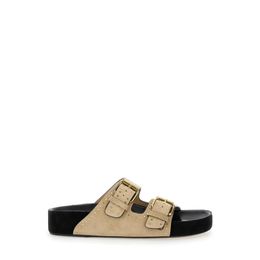 Isabel Marant Sandalen - 'Lennyo' Beige Slip-On Sandals - Gr. 36 (EU) - in Beige - f&uuml;r Damen