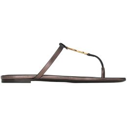 SAINT LAURENT Sandalen - Sandals Brown - Gr. 36,5 (EU) - in Braun - f&uuml;r Damen