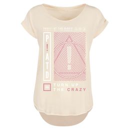 F4NT4STIC Long Cut T-Shirt Panic At The Disco Turn Up The Crazy in Whitesand | Gr.: L