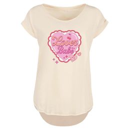 F4NT4STIC Long Cut T-Shirt Lover Babe Valentinstag in Whitesand | Gr.: XS