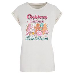 F4NT4STIC Extended Shoulder T-Shirt Weihnachten Dont Count Candy in Whitesand | Gr.: M