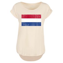 F4NT4STIC T-Shirt Netherlands NIederlande Holland Flagge distressed in Whitesand | Gr.: XS
