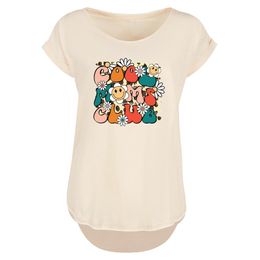 F4NT4STIC T-Shirt Muttertag Cool Moms Club Retro Blumen in Whitesand | Gr.: L