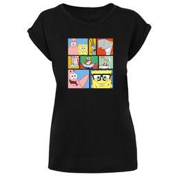 F4NT4STIC T-Shirt 'Spongebob Schwammkopf Collage' in schwarz | Gr.: S