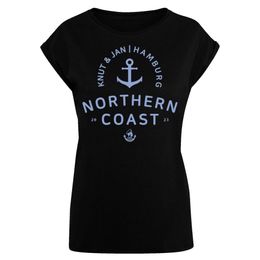 F4NT4STIC T-Shirt Nordsee Knut & Jan Hamburg in schwarz | Gr.: XS