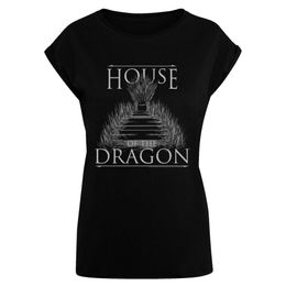 F4NT4STIC Extended Shoulder T-Shirt House Of The Dragon Throne in schwarz | Gr.: 3XL