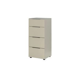 H&ouml;ffner Kommode Vitreo Neo &brvbar; beige &brvbar; Ma&szlig;e (cm): B: 45 H: 99 T: 40.0 &raquo; H&ouml;ffner