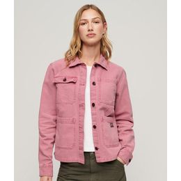 Superdry Damen Chore Jacke mit Vier Taschen Pink - Gr&ouml;&szlig;e: 36 20822170006055AE030