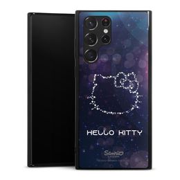 DeinDesign Galaxy S22 Ultra Handy Silikon H&uuml;lle Case schwarz Handyh&uuml;lle Merchandise Hello Kitty Weltall