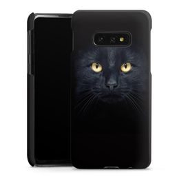 DeinDesign Galaxy S10e Handy Premium Case Smartphone Handyh&uuml;lle Schutzh&uuml;lle matt Eye Cat Black Premium Case